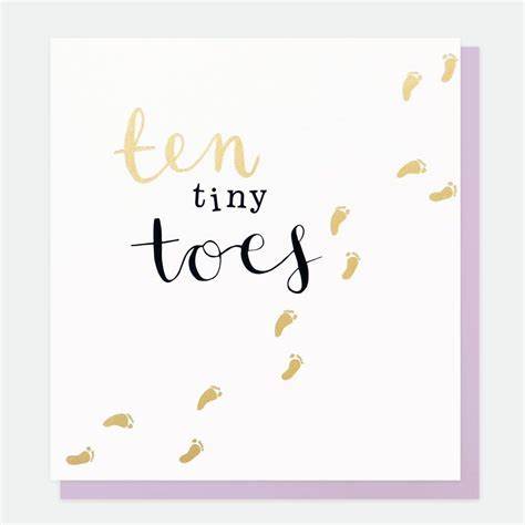 Ten tiny toes card – Dovetail Boutique NZ