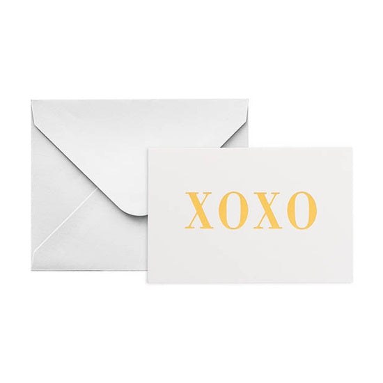 XOXO Gold foil card – Dovetail Boutique NZ